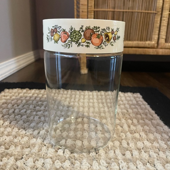 Pyrex | Kitchen | Vintage Pyrex Mushroom Veggie Glass Canister | Poshmark